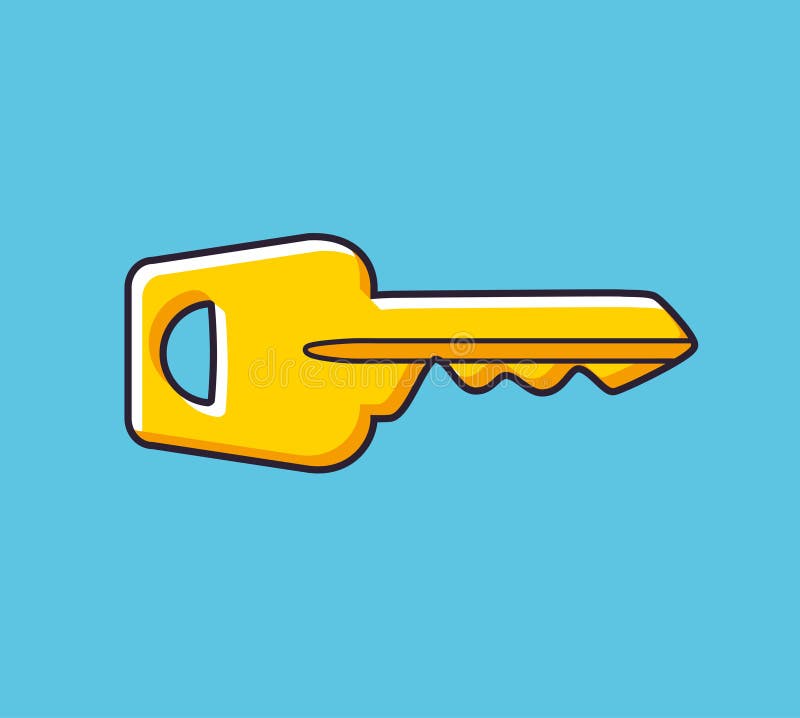 Key icon cartoon vector. stock vector. Illustration of safe - 228987709