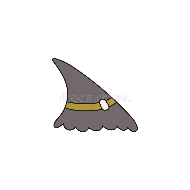 Hand Drawn Doodle Element for Halloween. Witch Hat Stock Vector ...