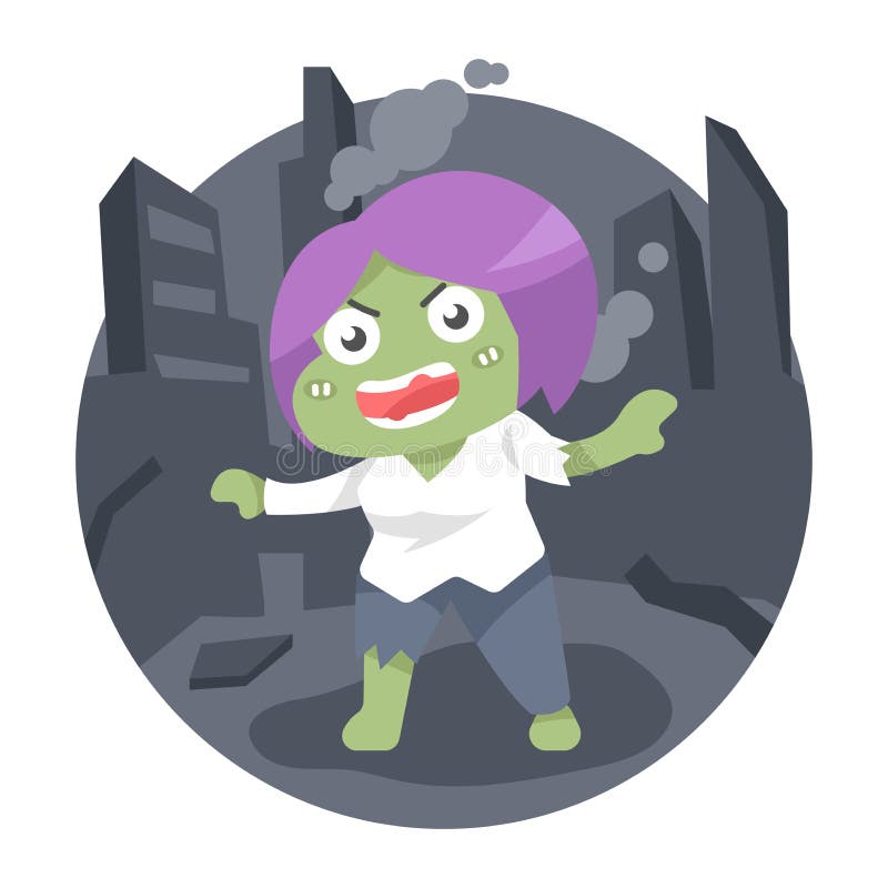 Little Zombie Girl Stock Illustrations – 517 Little Zombie Girl Stock ...