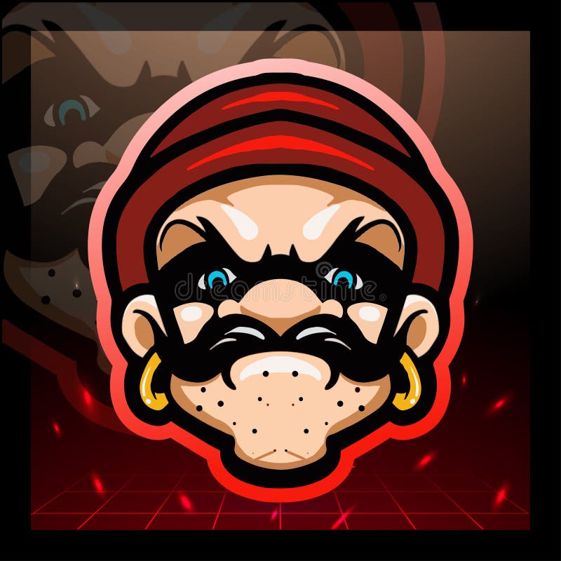 Robber Head Mascot Logo Design Stock Vector - Illustration of mafia ...