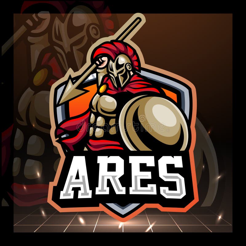 Ares Greek Mascot Logo Design Stock Vector - Illustration of esport ...