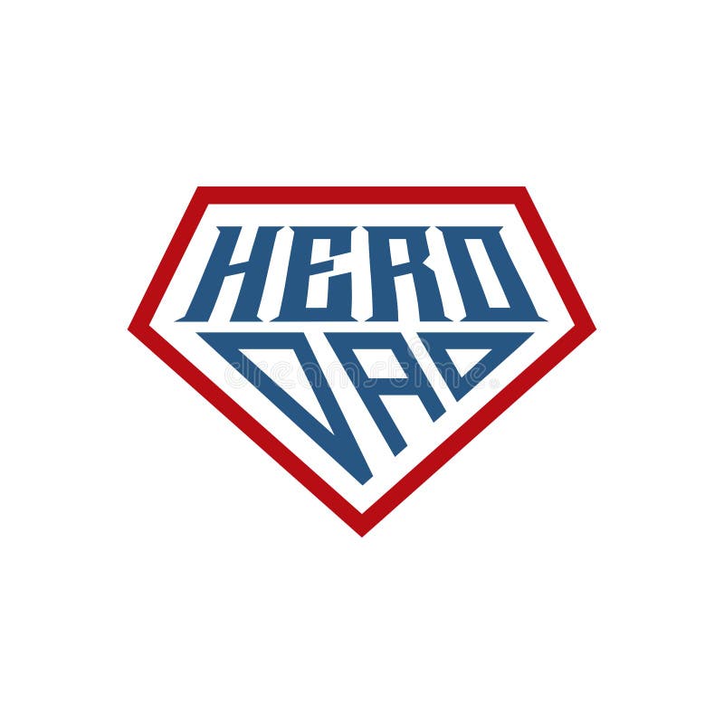 Hero Dad Happy Fatherâ€™s Day Greeting Card Vector Illustration Stock ...