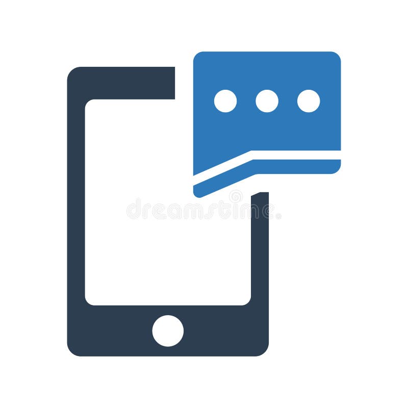 Mobile message icon stock vector. Illustration of symbol - 229317221