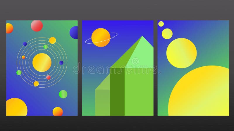 Astro Planet Abstract Poster Background Stock Vector - Illustration of ...