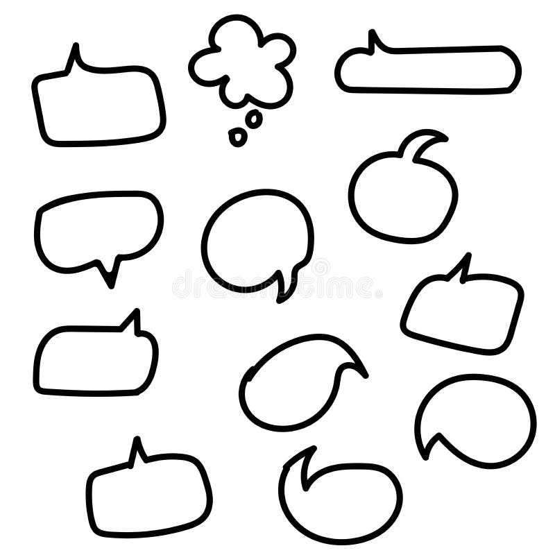 Speech Bubble Set. Talk Bubble. Cloud Speech Bubbles Collection Stock ...