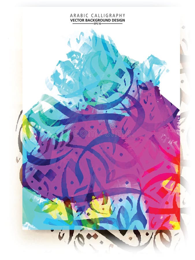 Arabic Background Theme, Arabic Art Calligraphy.- Vector Stock Vector ...