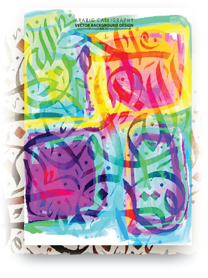 Arabic Background Theme, Arabic Art Calligraphy.- Vector Stock Vector ...