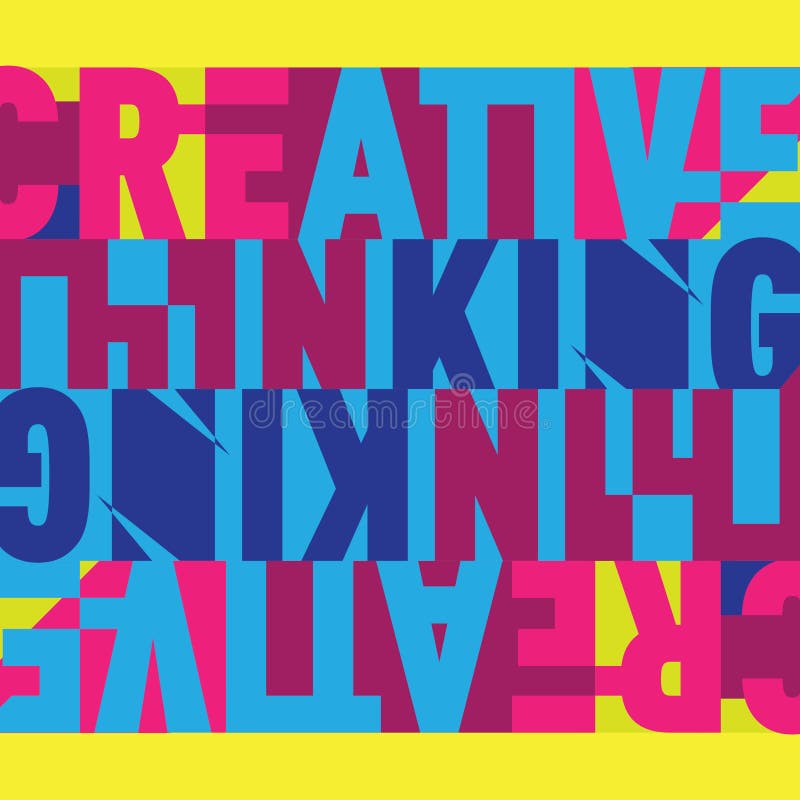 Dynamic Colorful Creative Thinking Letter Typography Stock Vector ...