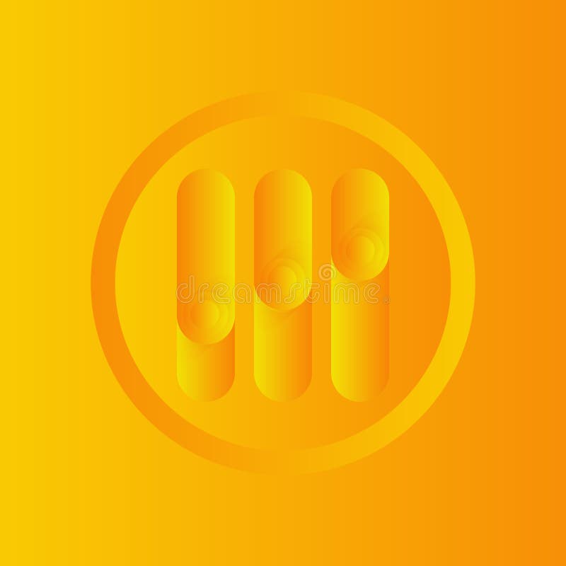 Circle Orange 3d Sign Symbol Design Stock Illustration - Illustration ...