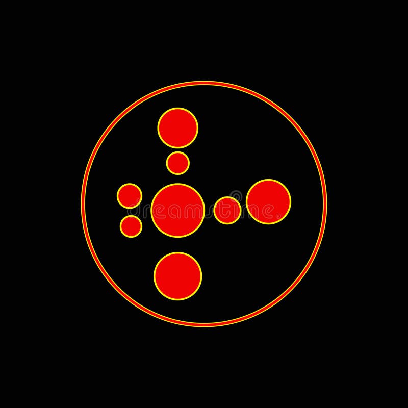 Abstract Red Round Square Icon Symbol Design Stock Illustration ...