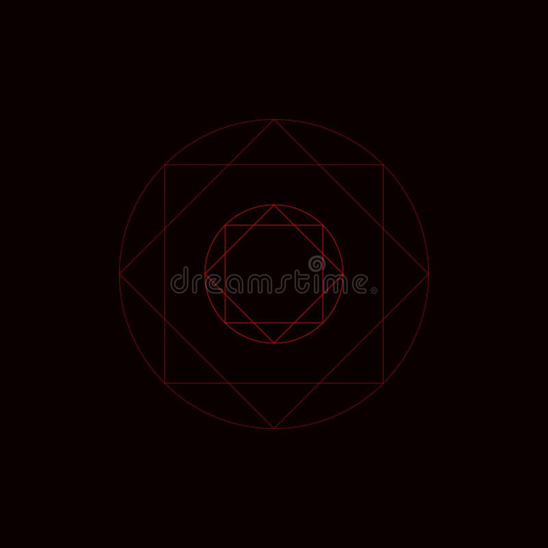Abstract Red Round Square Icon Symbol Design Stock Illustration ...