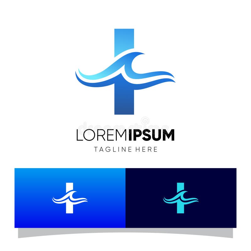 Letter I Water Wave Logo Design Vector Icon Graphic Emblem Illustration ...
