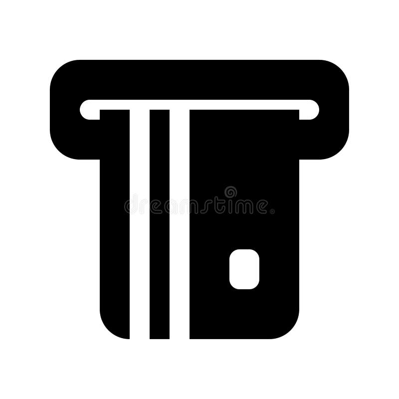 Insert Card Solid Style Icon Stock Vector - Illustration of solid ...
