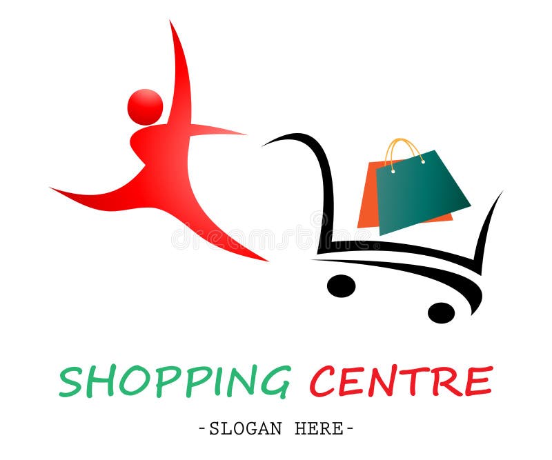 Active Shopping Happy Customer and Bag. Online Purchase Store Super ...