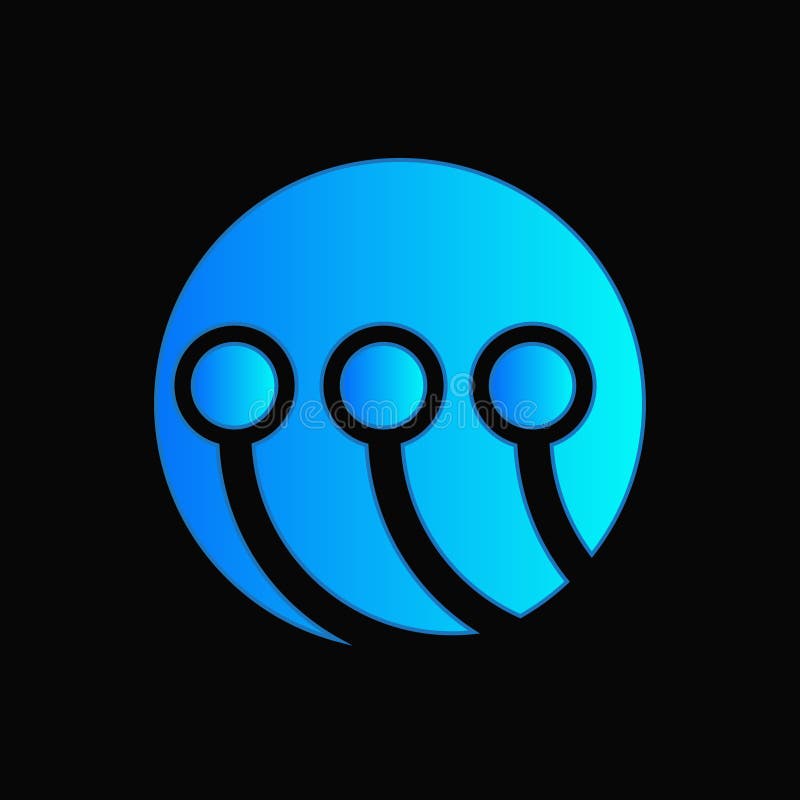 Abstract Dark Blue Circle Symbol Icon Design Stock Illustration ...