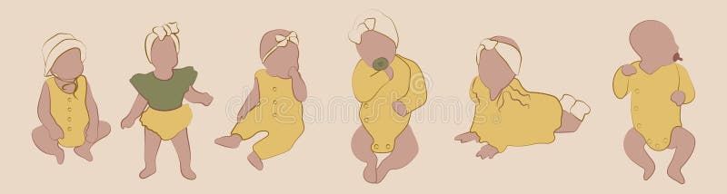 Children without a face stock vector. Illustration of infant - 229869185