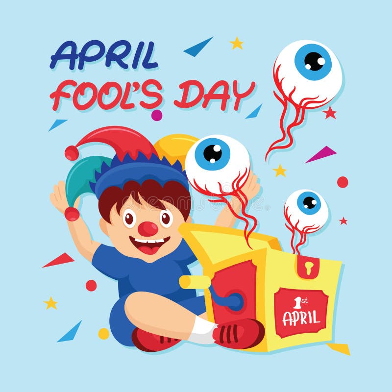 April Fools Day Vector Illustration, Simple and Trendy with Flat Design ...