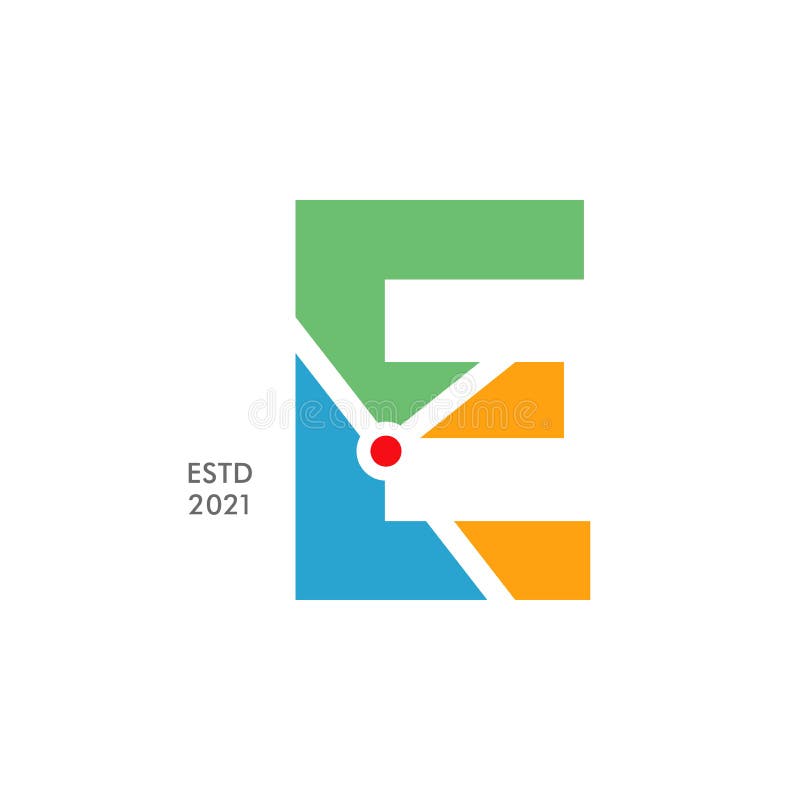Simple and Modern Initial Logo E Maps Stock Vector - Illustration of ...