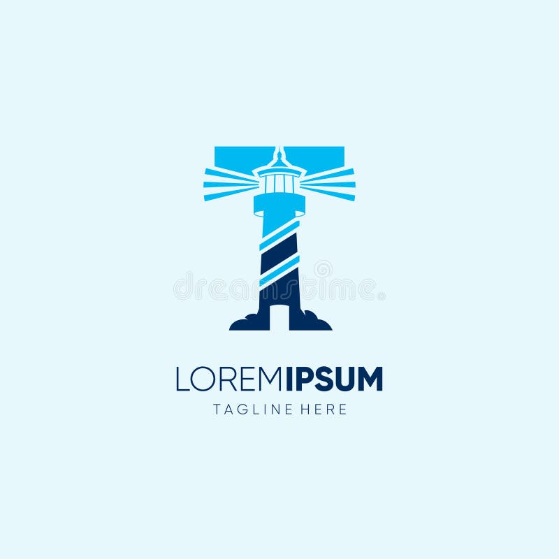 Letter R Lighthouse Logo Design Vector Icon Graphic Emblem Illustration ...