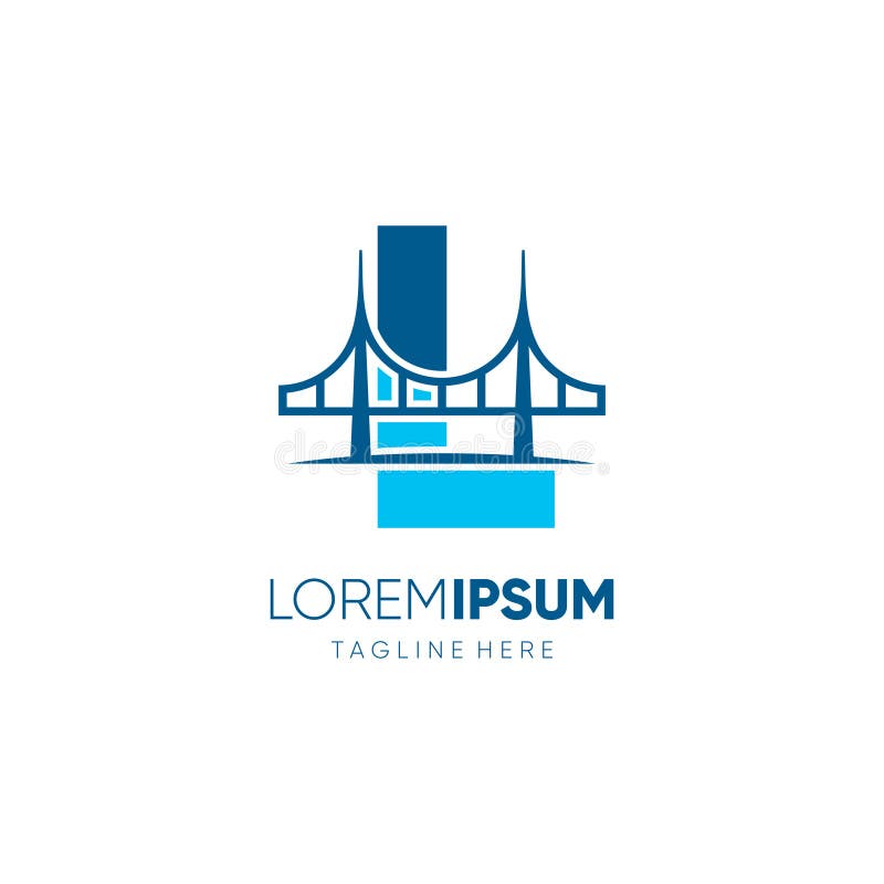 Letter L Bridge Logo Design Vector Icon Graphic Emblem Illustration ...