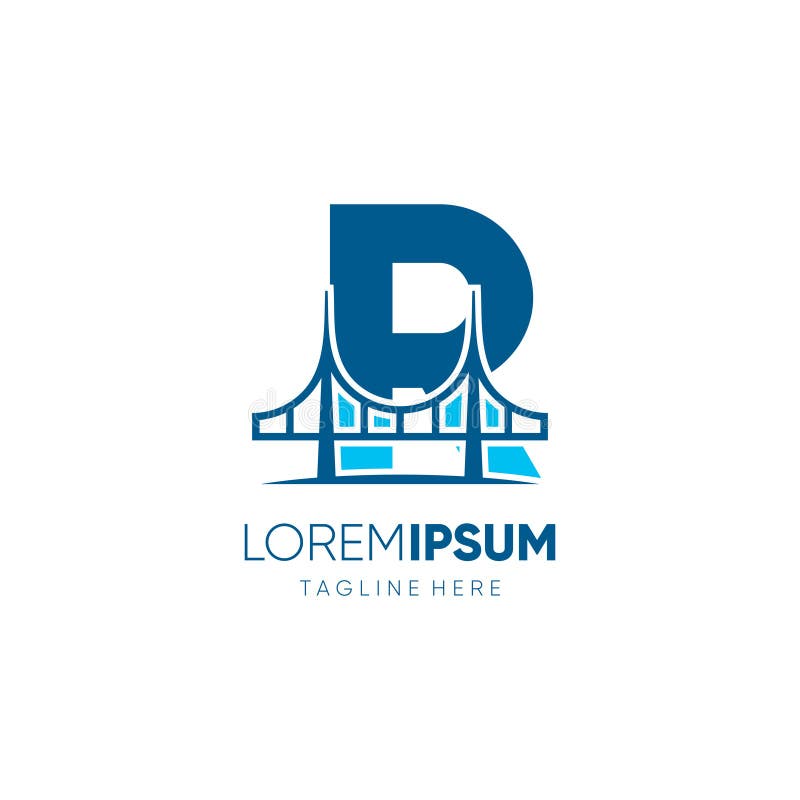 Letter R Bridge Logo Design Vector Icon Graphic Emblem Illustration ...