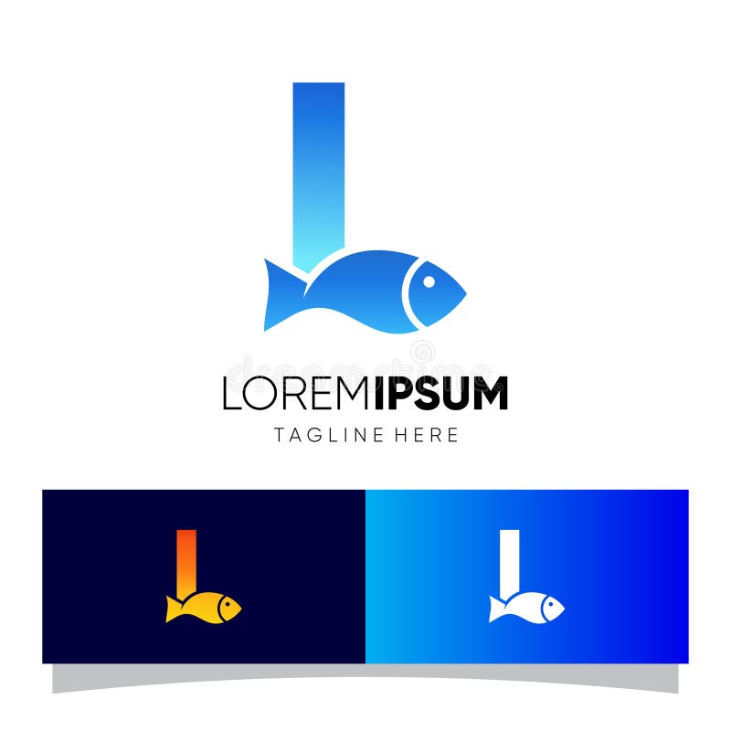 Letter L Initial Fish Logo Design Vector Icon Graphic Emblem ...