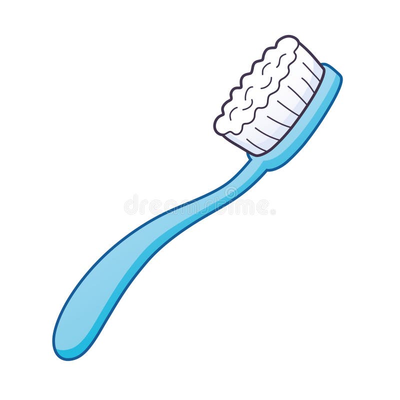 Blue toothbrush isolated. stock vector. Illustration of freshness ...