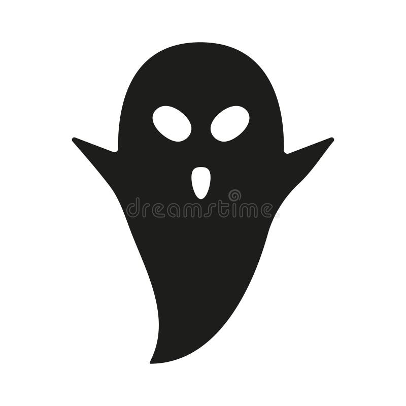 Ghost Icon. Halloween Party Character. Creepy Horror Symbol Stock ...