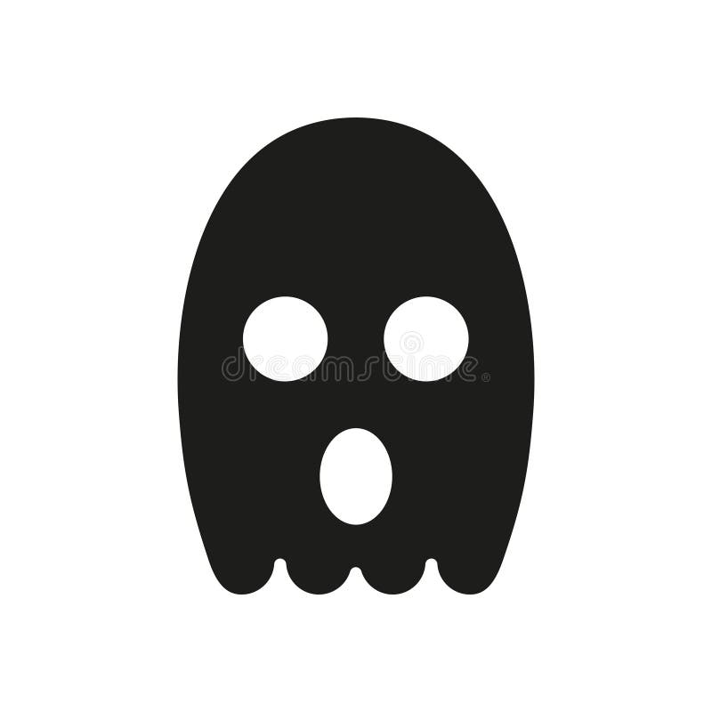 Ghost Icon. Halloween Party Character. Creepy Horror Symbol Stock ...