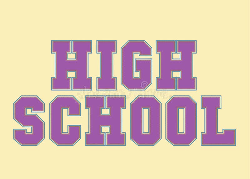Highschool Text Effect Editable Stock Vector - Illustration of template ...