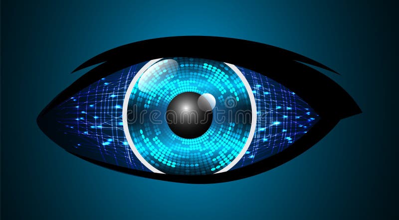 Eye Cyber Circuit Future Technology Concept Background Stock Vector ...