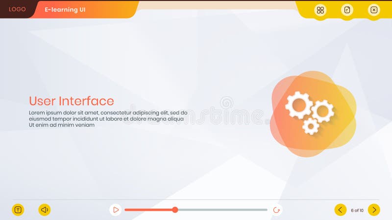 User Interface, Course Layout, Assessment, E-learning Template, UI, UX ...