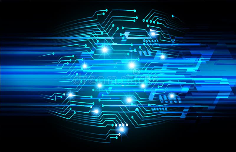 Cyber Circuit Future Technology Concept Background Stock Vector ...