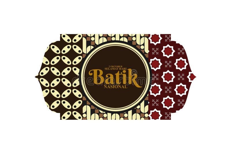 October 02, Happy National Batik Day Stock Vector - Illustration of ...