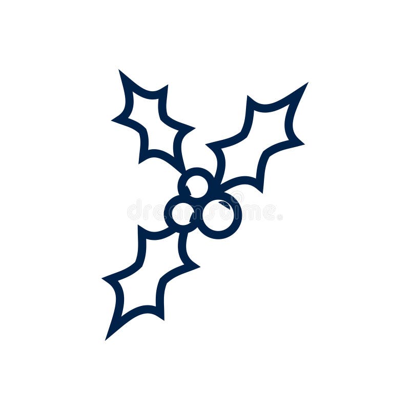 Holly Berry Icon Decoration Logo Vector Design Illustration, Isolated ...