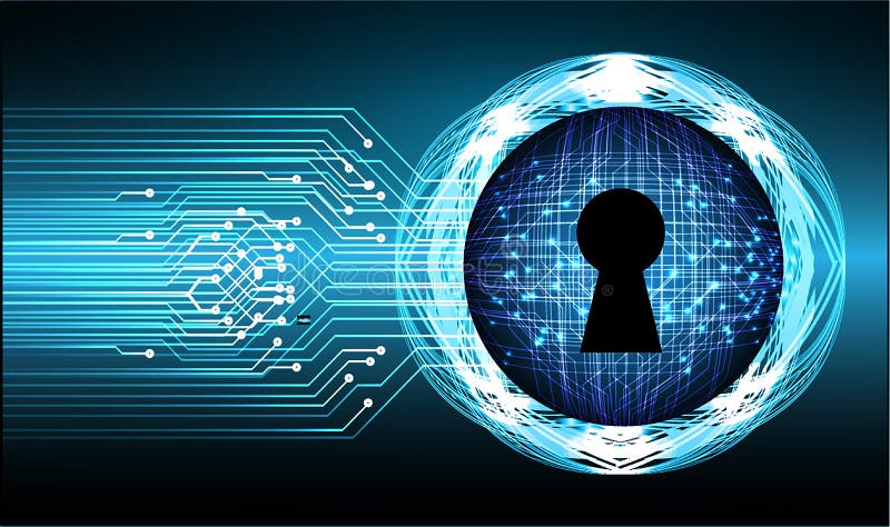 Closed Padlock on Digital Background, Cyber Security Safety Concept ...