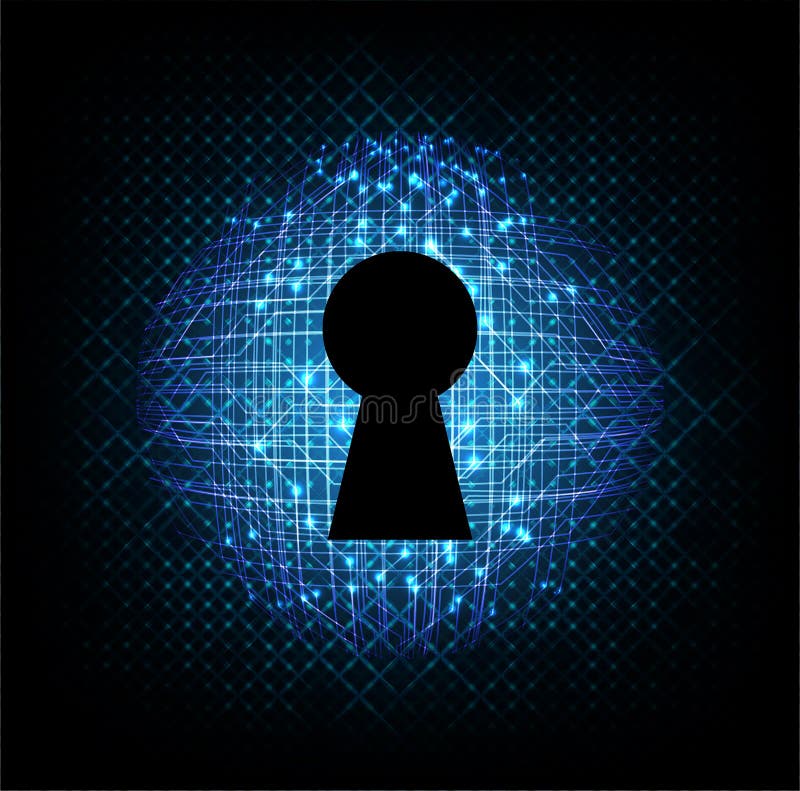 Closed Padlock on Digital Background, Cyber Security Safety Concept ...