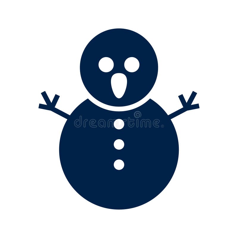 Snowman Icon Logo Vector Template Design Illustration, Isolated on ...