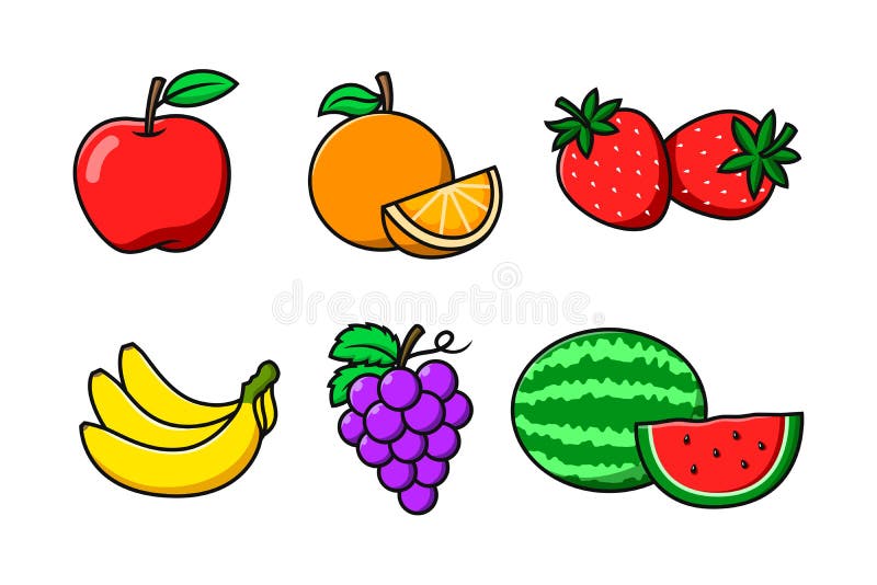 Six Cartoon Fruit Stock Illustrations – 127 Six Cartoon Fruit Stock ...