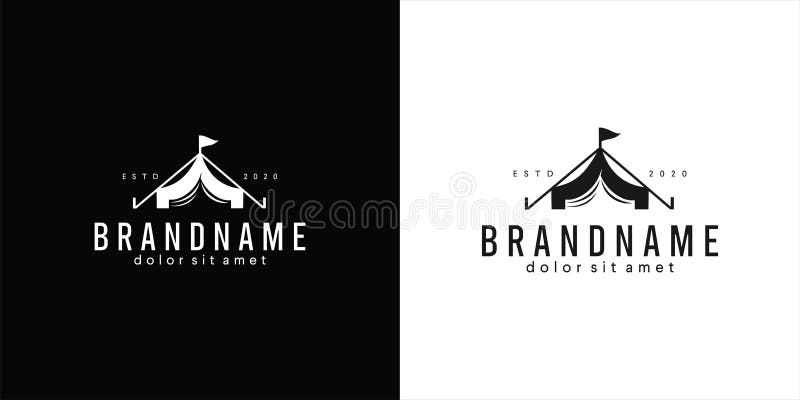 Party Rental Tent Event Logo Design Stock Vector Black Silhouette ...