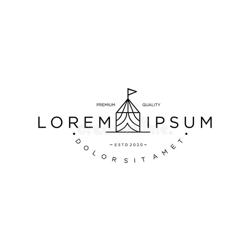 Party Rental Tent Event Logo Design Stock Vector Black Silhouette ...