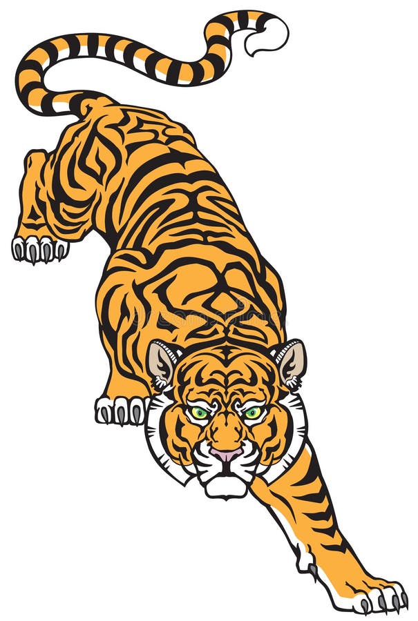 Tiger Climbing Stock Illustrations – 217 Tiger Climbing Stock ...