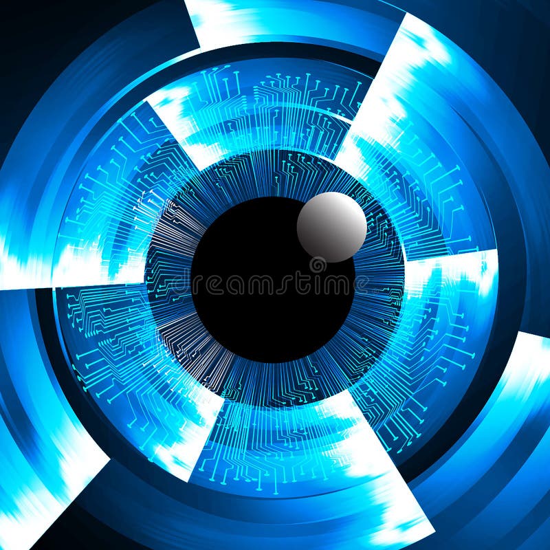 Eye Cyber Circuit Future Technology Concept Background Abstract Future ...