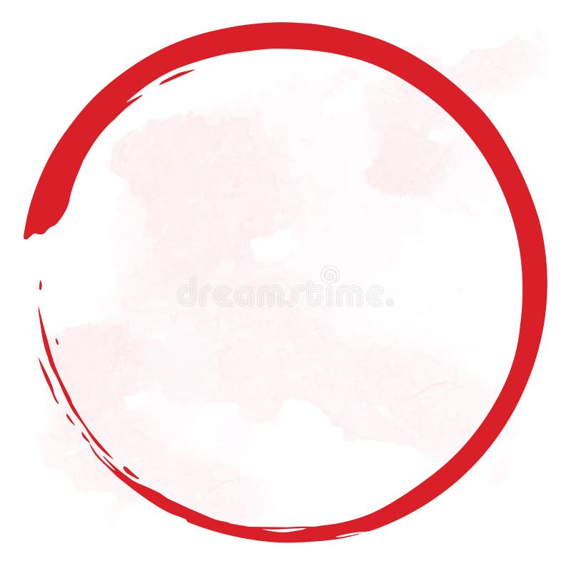 Red Zen Blood Enso Circle Vector Art Brush Design Illustration Stock ...