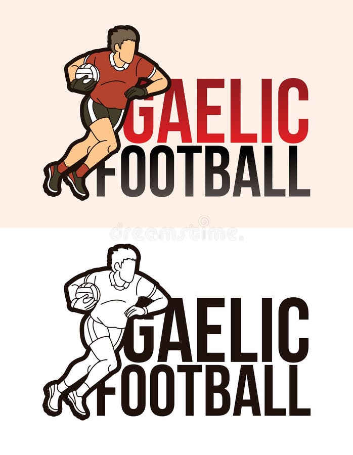 Gaelic Football Player Action Cartoon Sport Graphic Vector Stock Vector ...