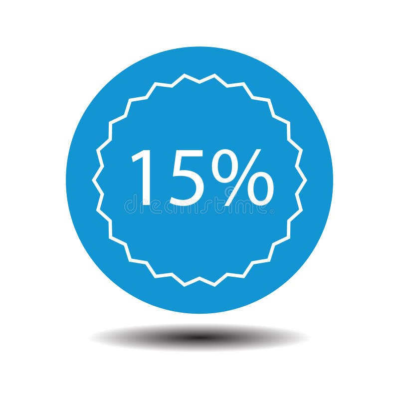 Percent 25 on Blue Button on White Stock Illustration - Illustration of ...