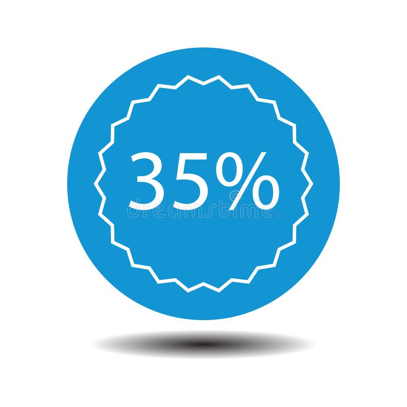 Percent 25 on Blue Button on White Stock Illustration - Illustration of ...