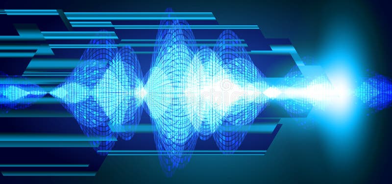 Sound Waves Oscillating Dark Light Music Radio Equalizer Voice Vector ...