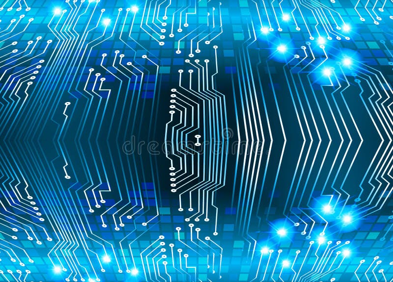 Cyber Circuit Future Technology Concept Background Stock Vector ...