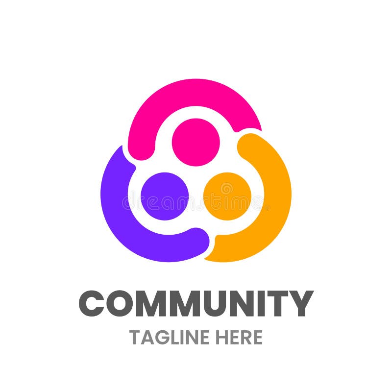 Community Logo Template. Abstract Group of People are Holding Their ...